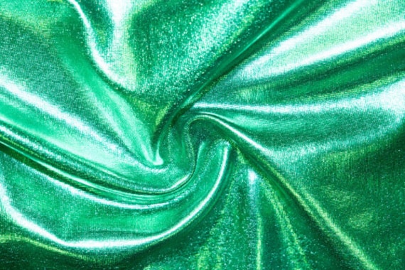 Shiny Green Pleather Faux Leather Stretch Vinyl Polyester | Etsy