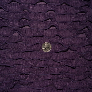 Purple 1" Ruffle Knit Polyester Spandex Spandex Stretch Apparel Craft ...