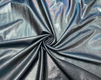 Shiny Black Pleather Faux Leather Stretch Vinyl Polyester Spandex 190 ...
