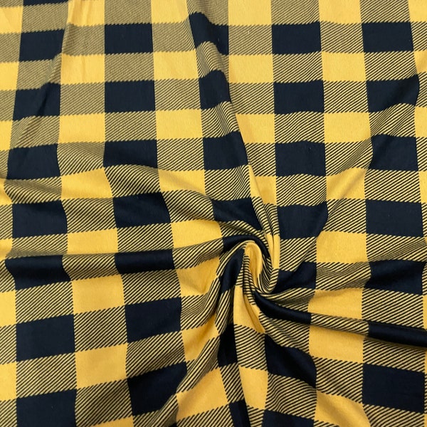 Mustard Buffalo Plaid Fabric - Etsy