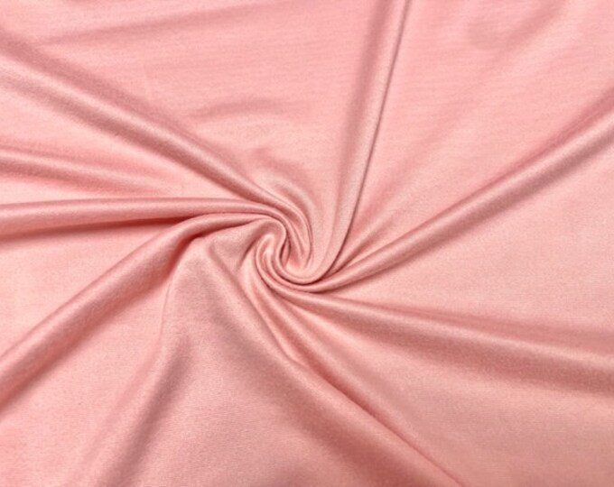 Light Pink #114 Double Brushed Polyester Spandex Apparel Stretch Fabric ...