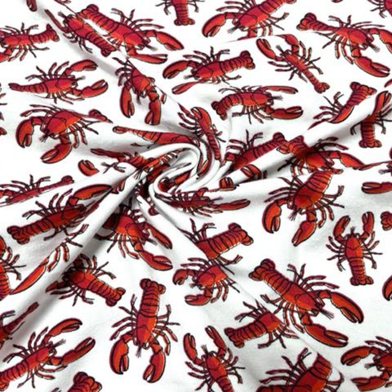 Lobster Print Fabric - Etsy