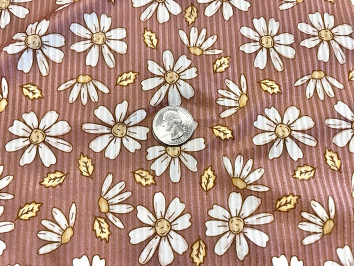 Brittany Frost Designs Daisy DBP 4x2 Rib Knit Print #192 Double Brushed ...