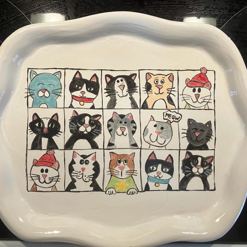 Ceramic Animal Platter - Etsy