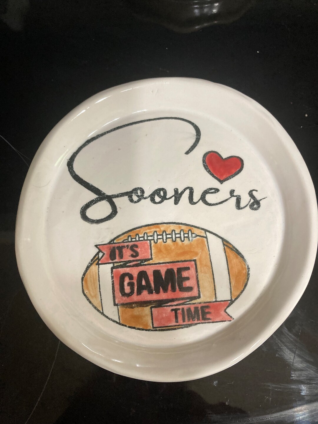 Game Time Ceramic Plates -sooners and Cowboys - Etsy