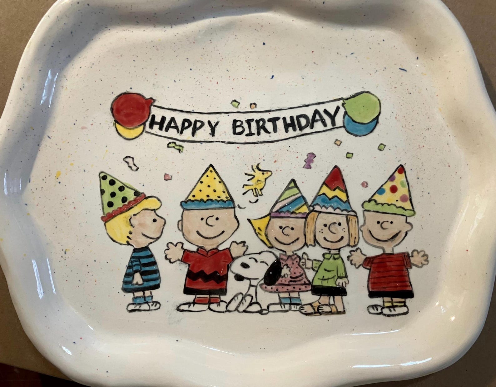 Peanuts Happy Birthday Platter- Multiple Sizes - Etsy