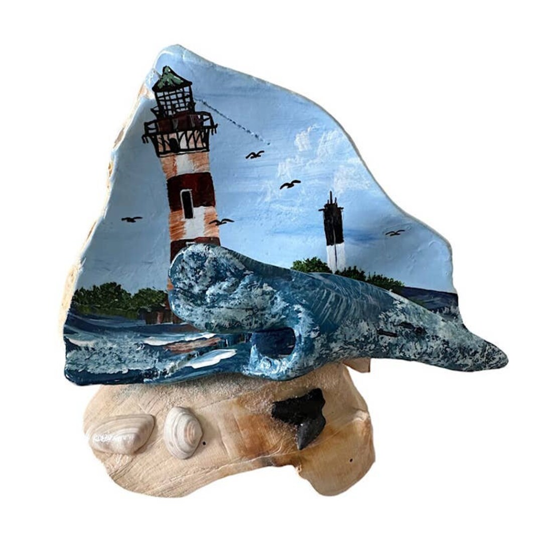 Shell 3D Art Seashell Morris Island South Carolina Lighthouse Kathy ...