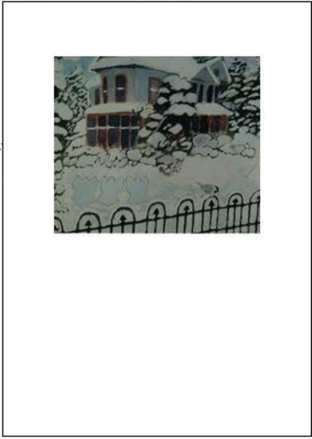 Holiday Card "snow Angels", Artists Blank Note Cards - Etsy