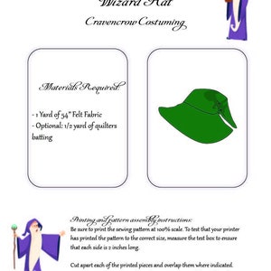 PDF Sewing Pattern Wizard Hat in Three Sizes - Etsy Canada