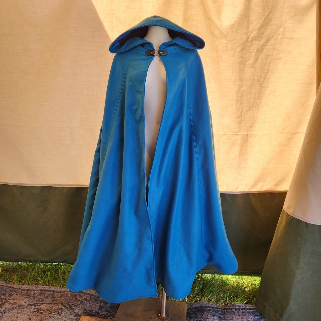 Winter Wanderer Cloak Turquoise Cloak With Black Water - Etsy