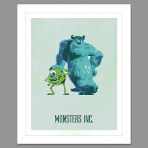Digital Download Monsters Inc. Poster Art Nursery Art Print, Walt ...