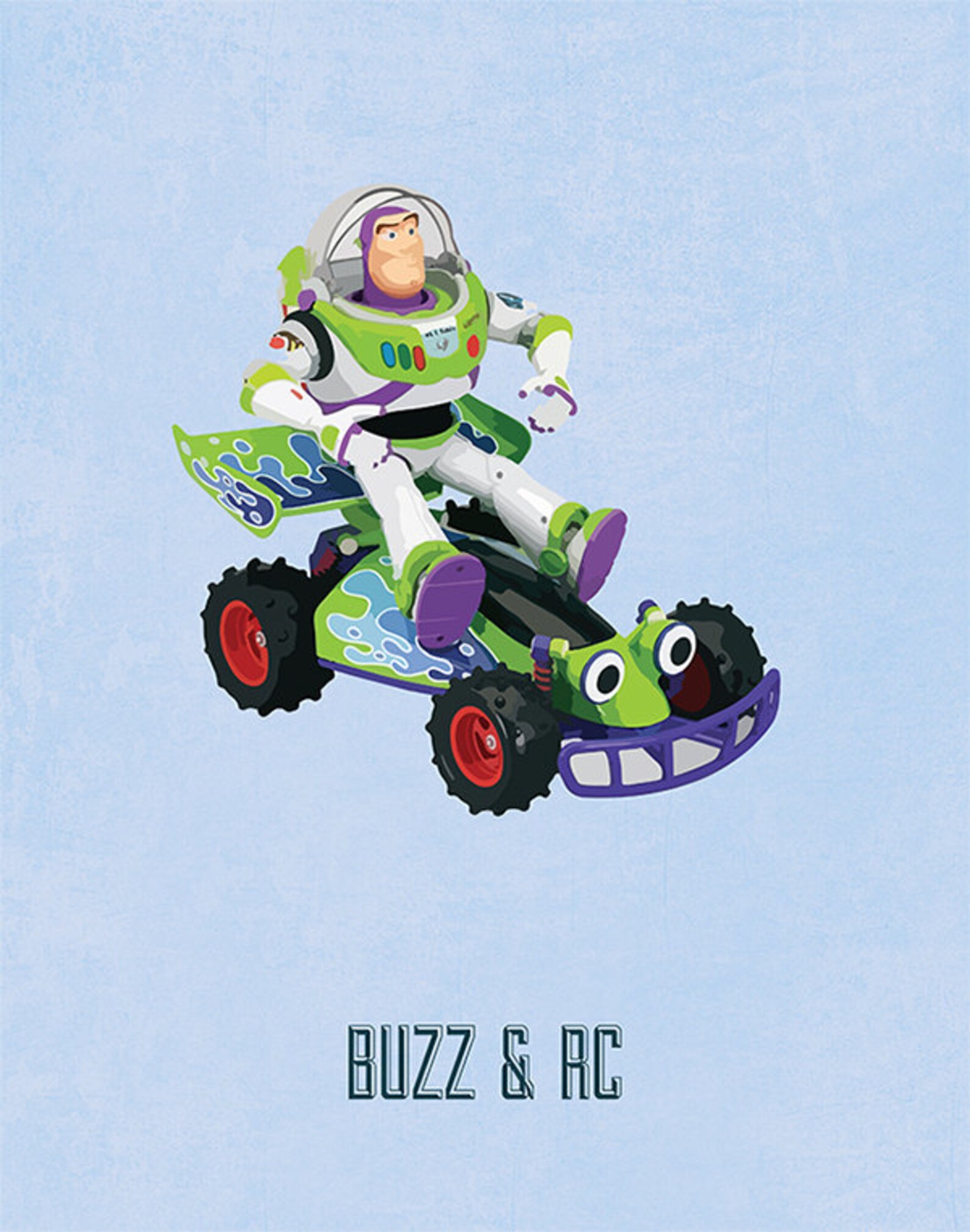 Digital Download Toy Story Buzz Lightyear RC Car Poster Art Nursery Art ...