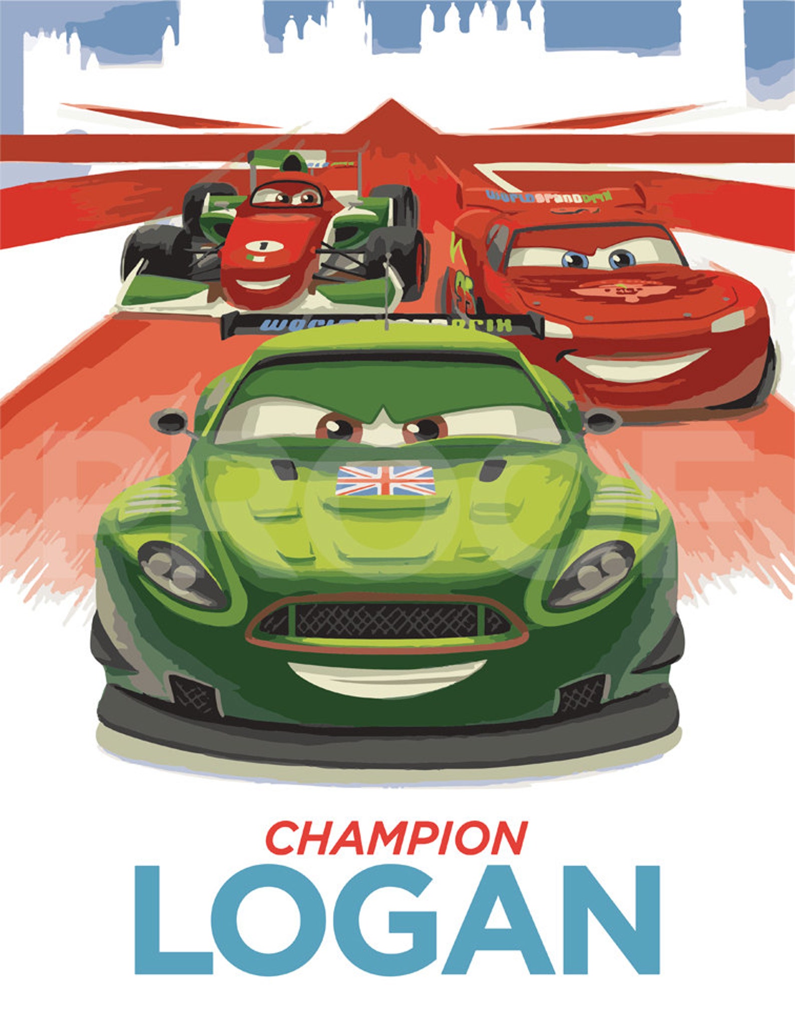 Digital Download LONDON Race Cars Grand Prix Personalized Poster Art ...