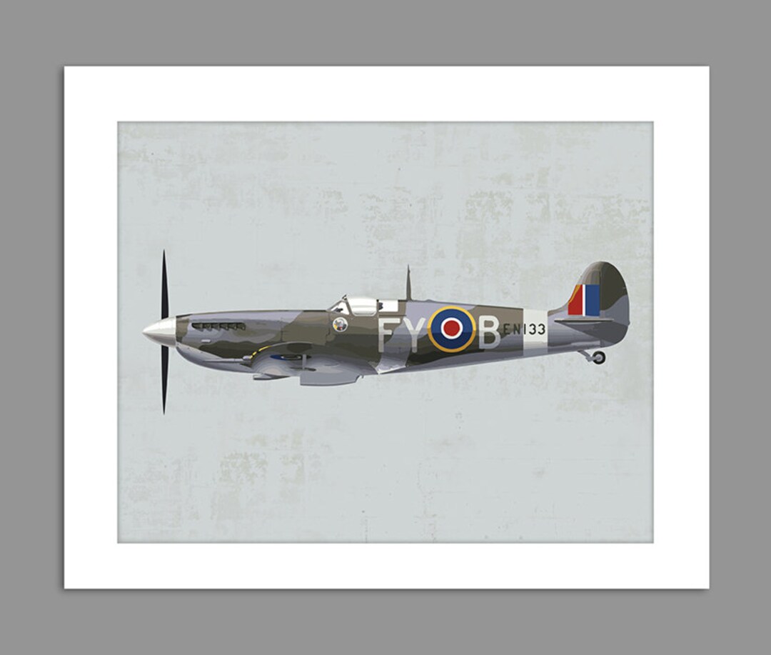 Digital Download Warbirds World War 2 Spitfire Art Print Boys Rooms ...