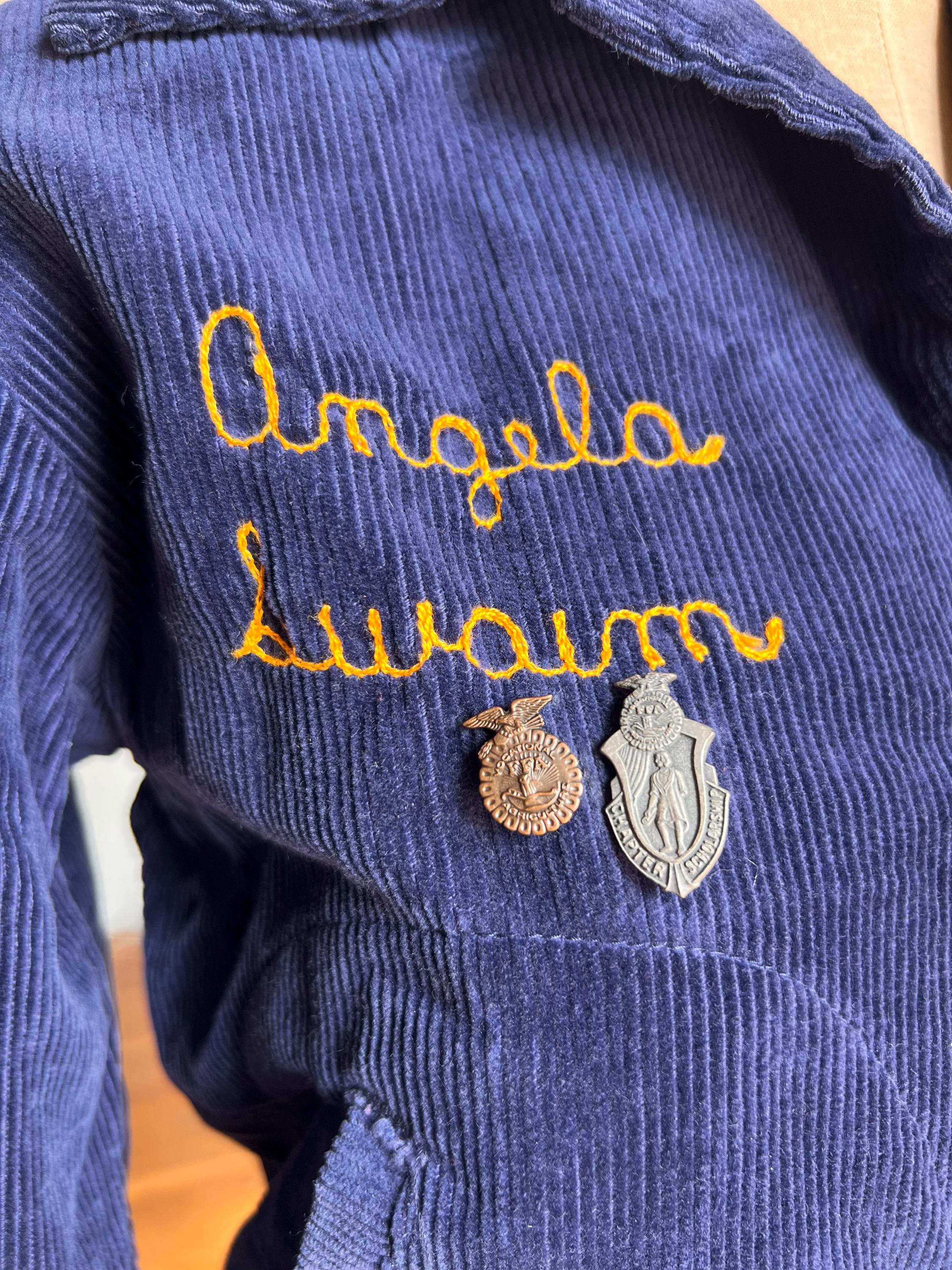 Vintage 1970s 1980s FFA Future Farmers of America Blue Corduroy ...