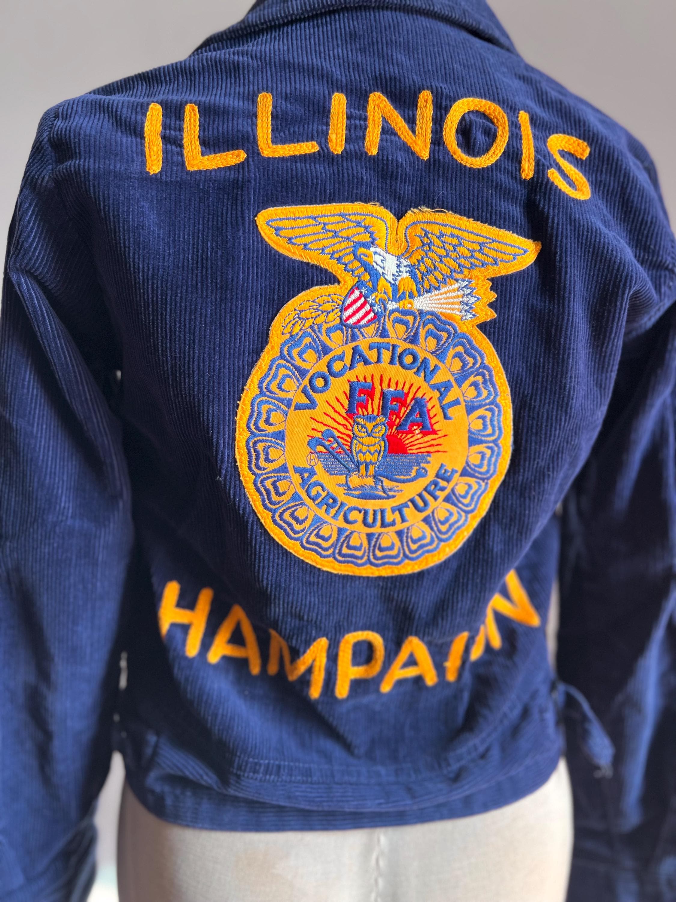 Vintage 1970s 1980s FFA Future Farmers of America Blue Corduroy ...