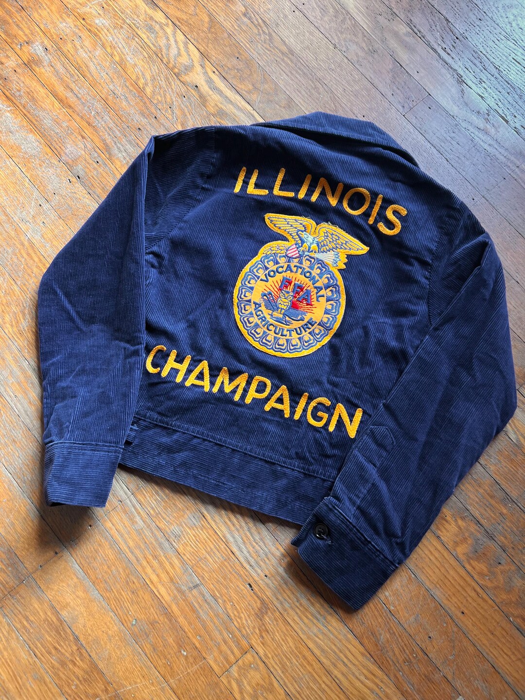 Vintage 1970s 1980s FFA Future Farmers of America Blue Corduroy ...