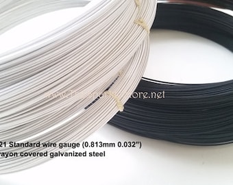 19 Gauge White Millinery Hat Wire, 60 Yard Coil, Rayon Covered ...