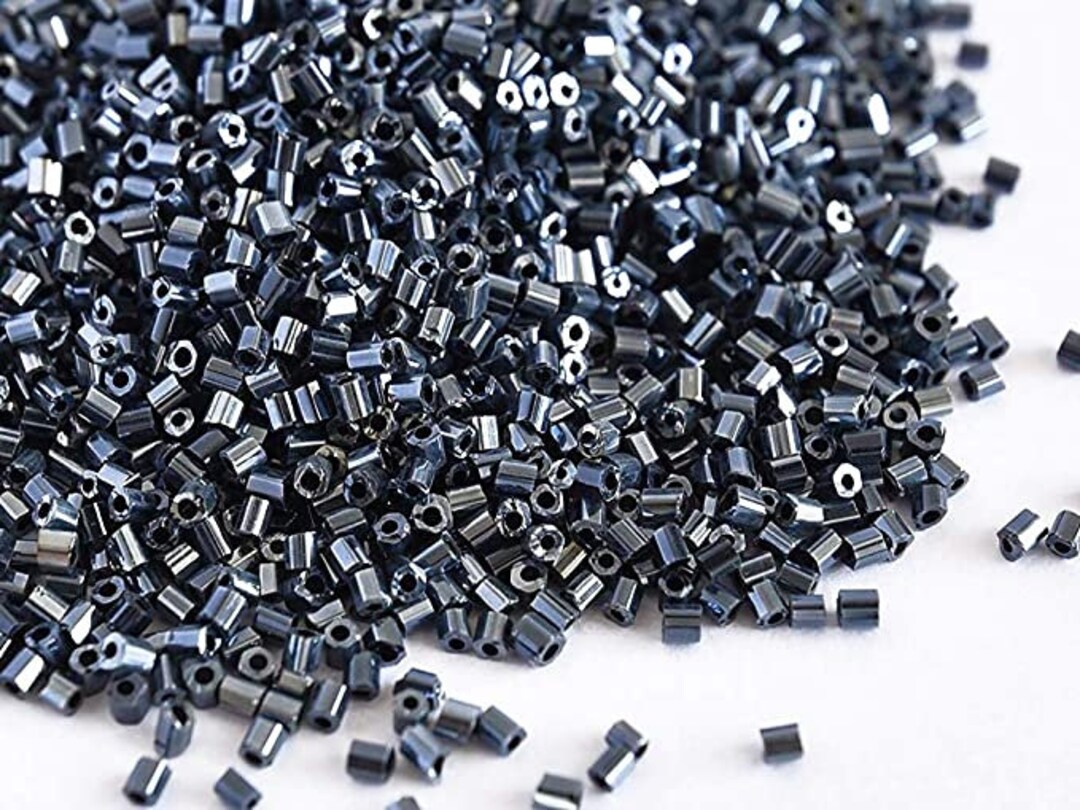 Preciosa Czech 10/0 2-cut Seed Beads, Gun Metal Gray, 10 Grams (05 ...