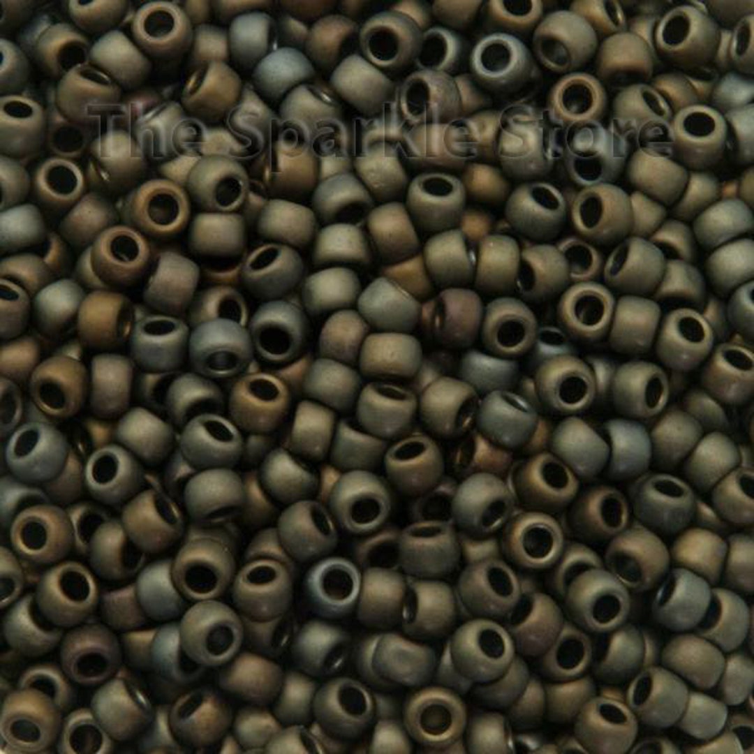 Frosted Metallic Iris Brown TOHO 8/0 Seed Beads, Approx. 8.9 Grams, 2.5 ...