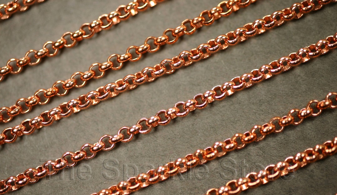 Solid Copper Chain, Rolo Belcher Style, Links Are 2.2 X 2.2mm, Nice ...