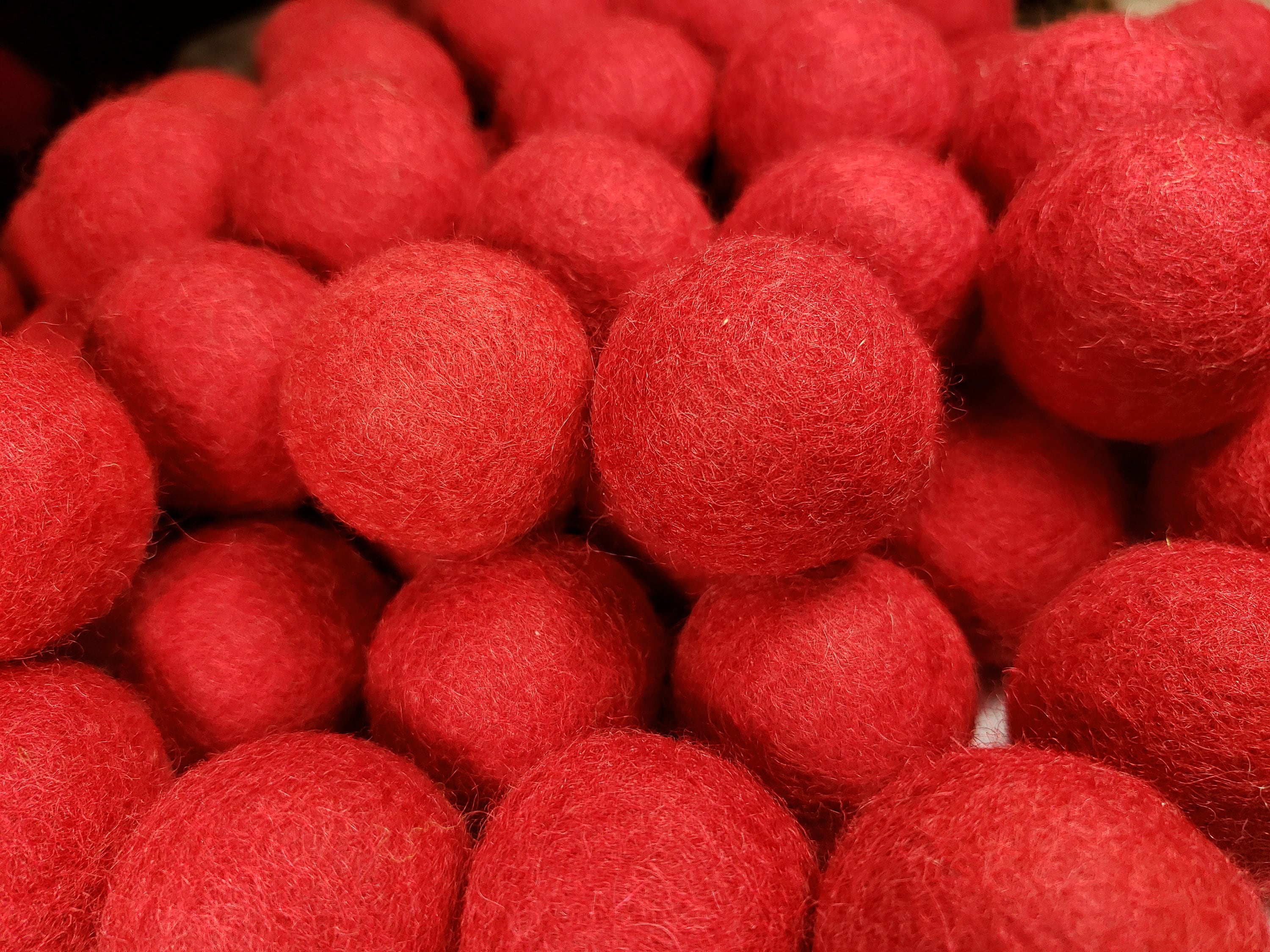 Wool Felt Balls, 3cm Diameter, Red, Hand Made Felted Sheep's Wool - Etsy