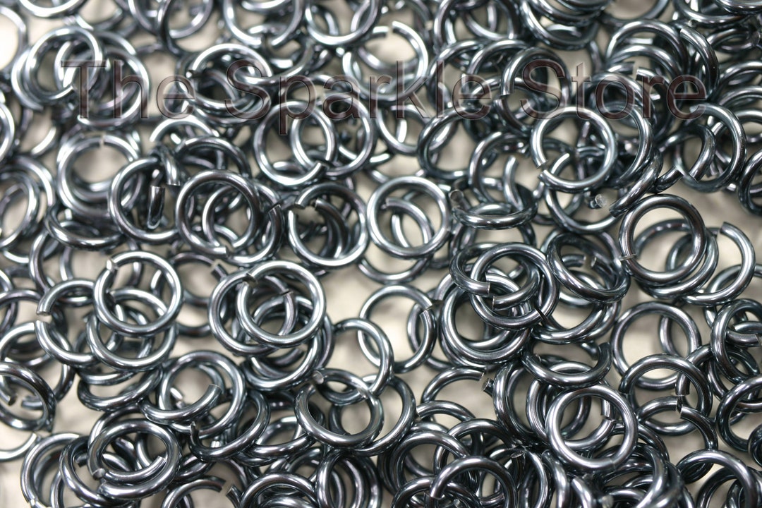 100 18ga, 6.2mm Jump Rings, 1.0mm Thick, 4.2mm Inside Diameter, Gray ...