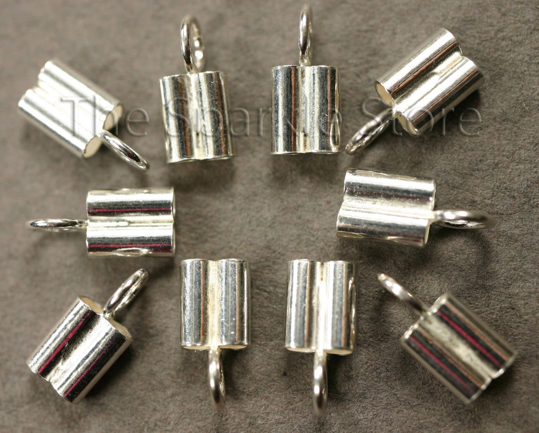 1.5mm Sterling Silver Double-tube End Caps for Ending Your - Etsy