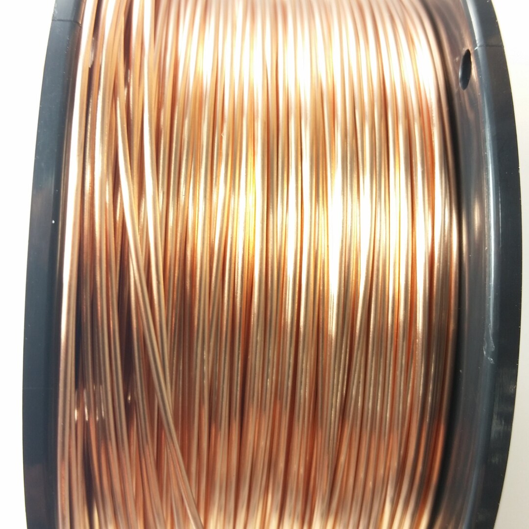 18ga Half Round Copper Wire, DS, 20 Feet, Solid Bare Copper Wire, 110 ...