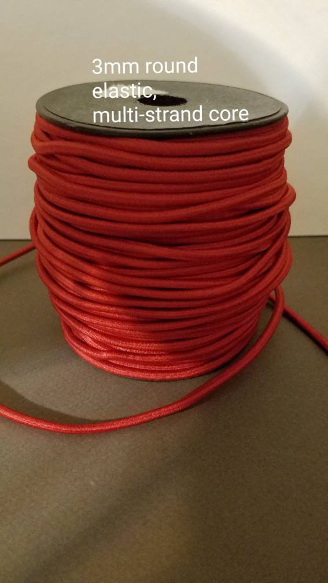 3mm Round Red Elastic Cord Multi Strand Inner Elastic Nylon - Etsy UK