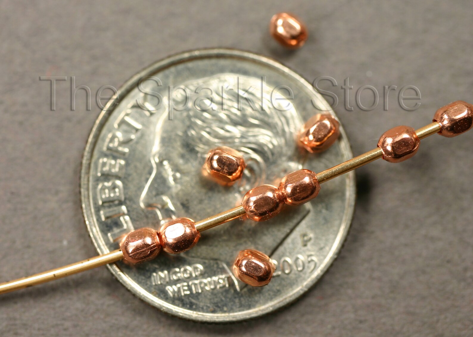 Faceted and Sparkly Solid Copper Beads Tiny 2.1mm X 2.4mm | Etsy