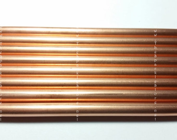 Copper Tubing, Seamless, Hard Copper 12 Long 2.9mm Diameter, Thin ...