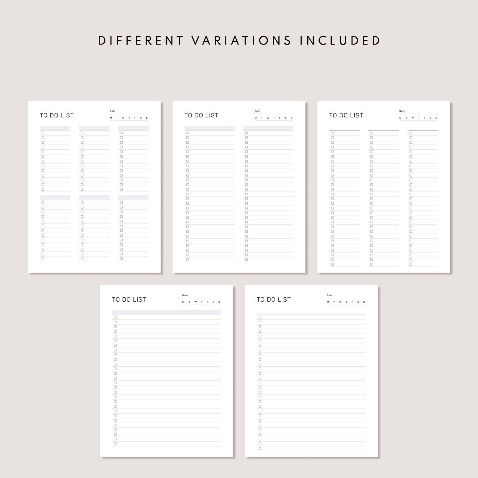 To-do Lists, Task Lists, Printable & Fillable Templates PDF, A4, A5 ...