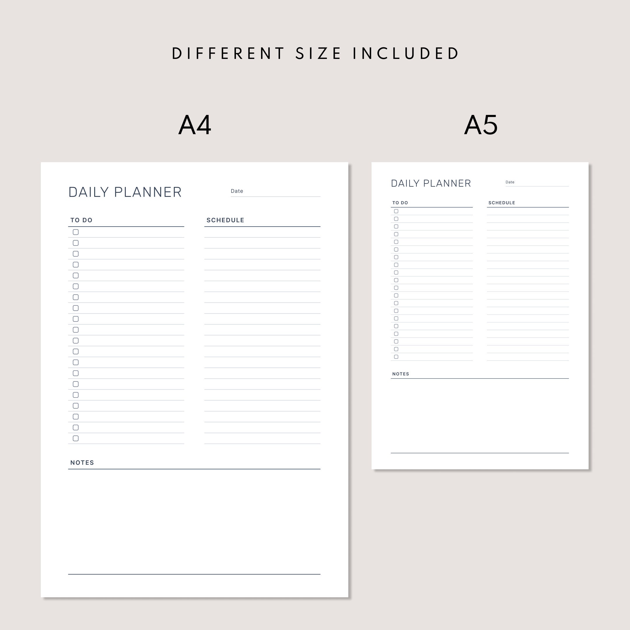 Minimalist Daily Planner Printable Page Daily to Do List - Etsy