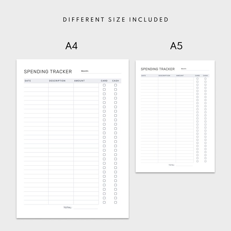 Spending Tracker Printable, Expense Tracker, Budget Template, Financial ...