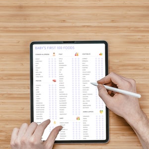Ultimate Baby Food Tracker Printable, Baby's First Food Checklist, Baby ...