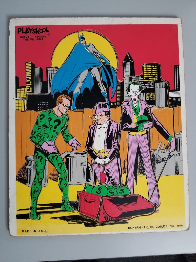1976 Playskool Batman Villains Puzzle - Etsy