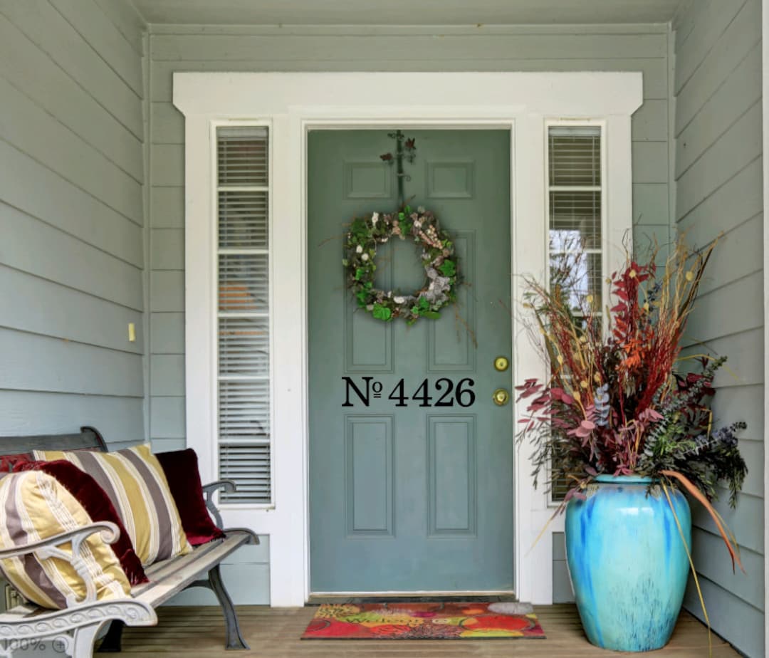 Vinyl House Numbers, Front Door Address Decal, Street Address Decal - Etsy