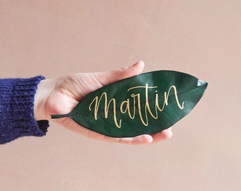 Leaf Name Card - Etsy