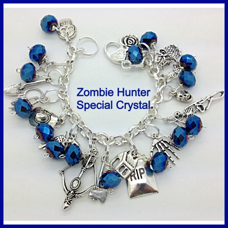 Walking Dead Zombie Hunter Inspired Charm Bracelet Jewelry Geekery ...