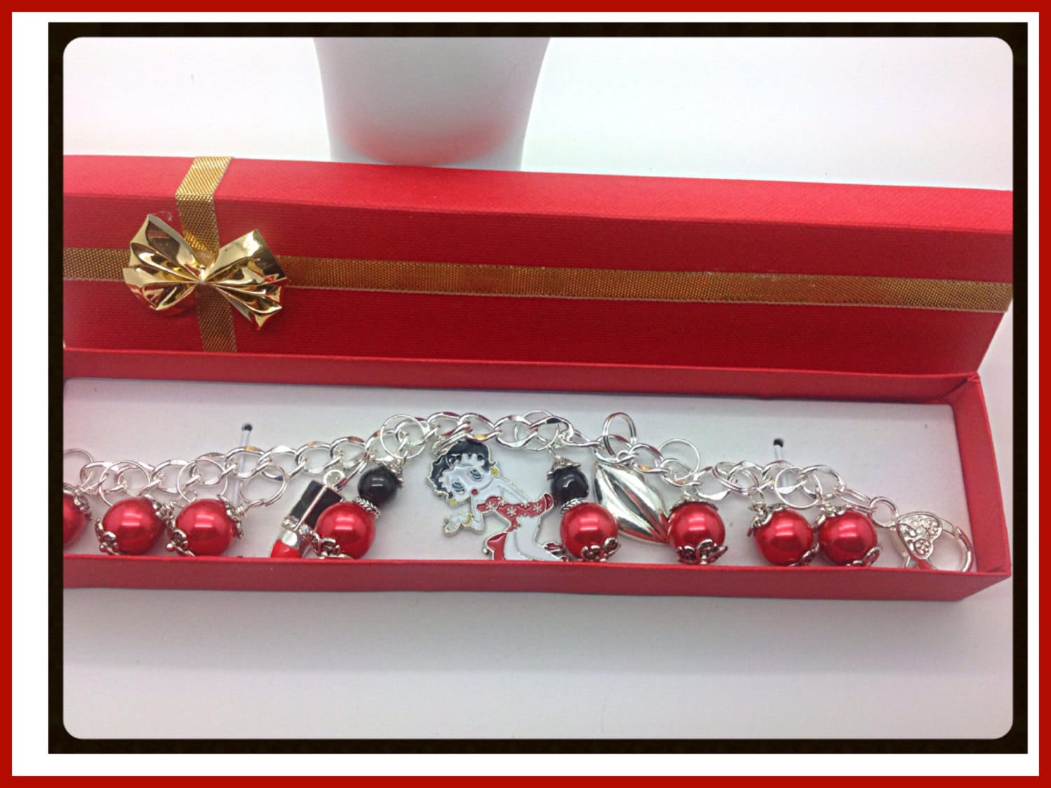 Betty Boop Retro Inspired Bracelet Charm Jewelry by Uberjewelrydesigns ...