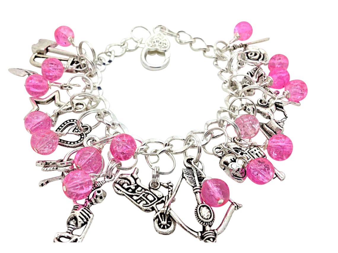 Walking Dead Jewelry Zombie Hunter Inspired Charm Bracelet Jewelry ...