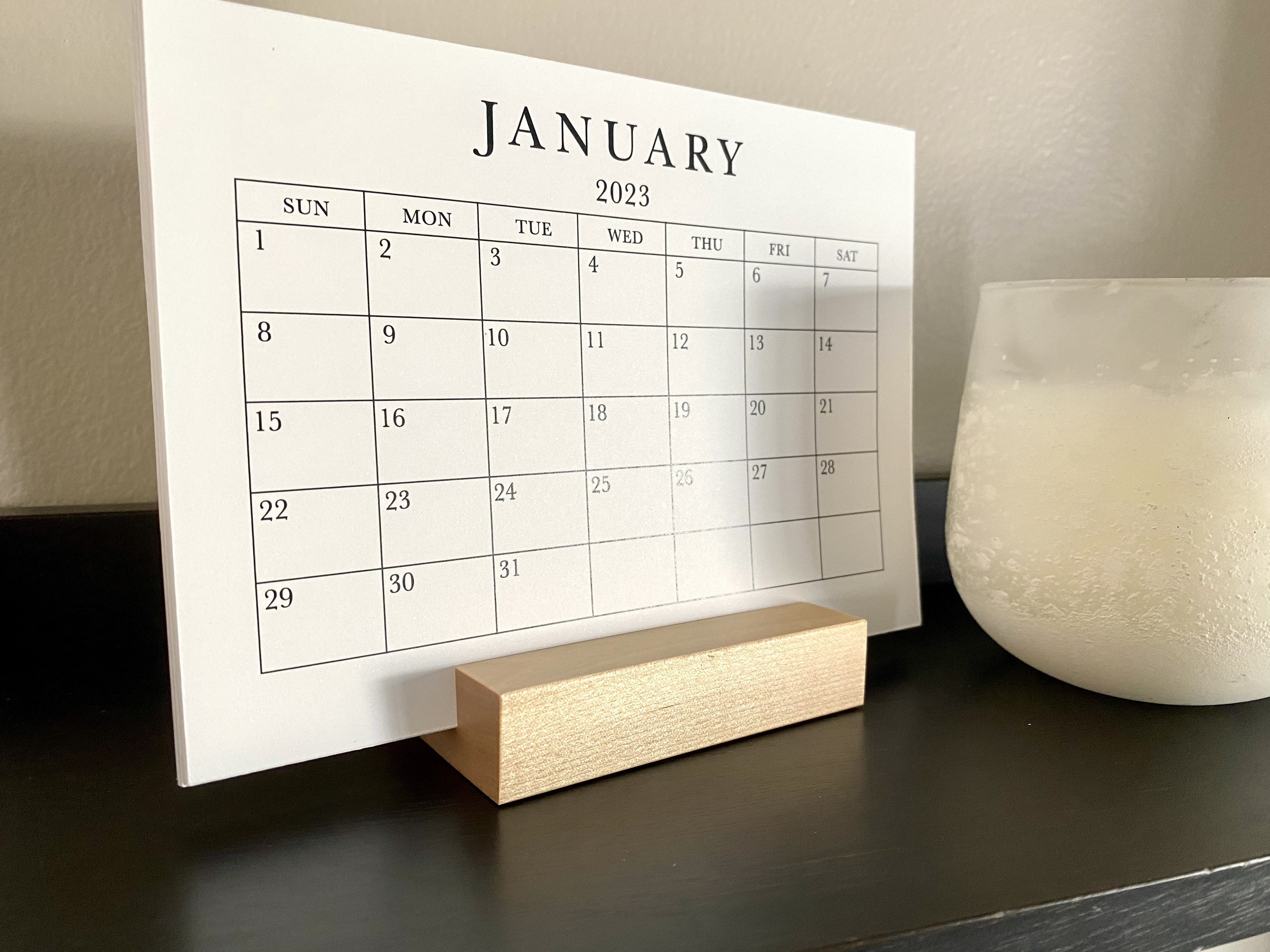 Wood Block Stand Holder for Calendars 3.5in - Etsy