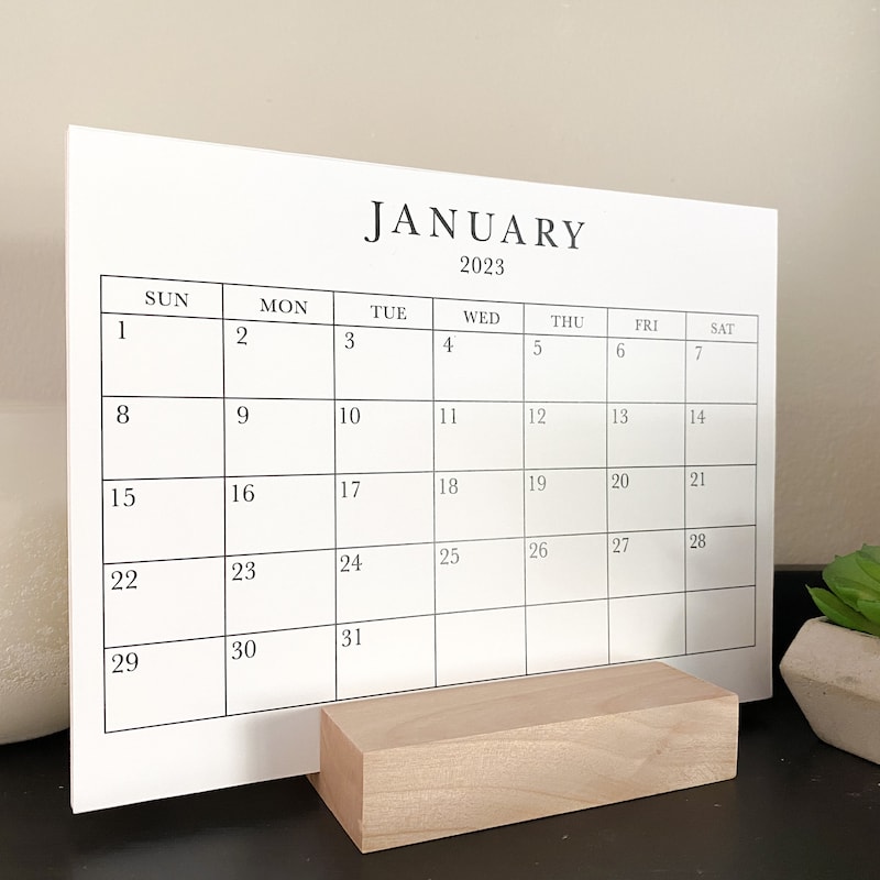 Office Desk Stand up Calendar - Etsy
