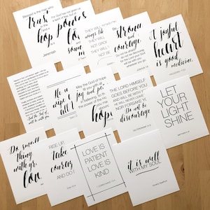 Scripture Cards Year Pack 52 Cards, Weekly Bible Verses, Desk ...