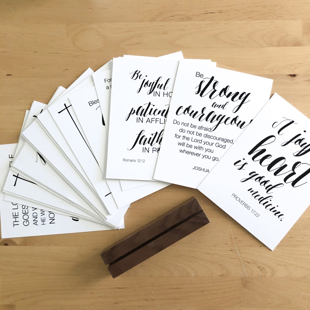Scripture Cards Year Pack 52 Cards, Weekly Bible Verses, Desk ...