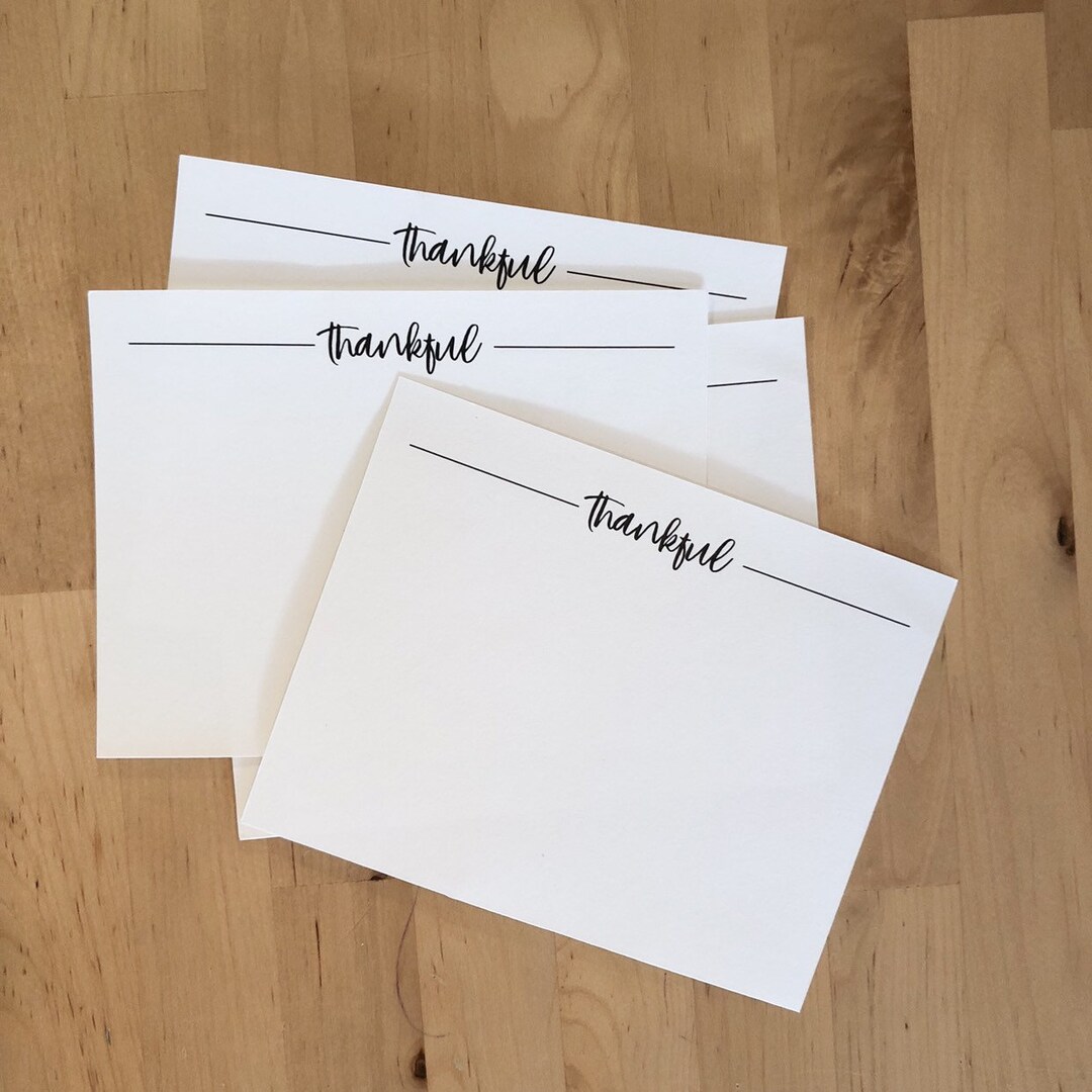 Thankful Note Cards: Simple Thank You Notes (digital File) - Etsy