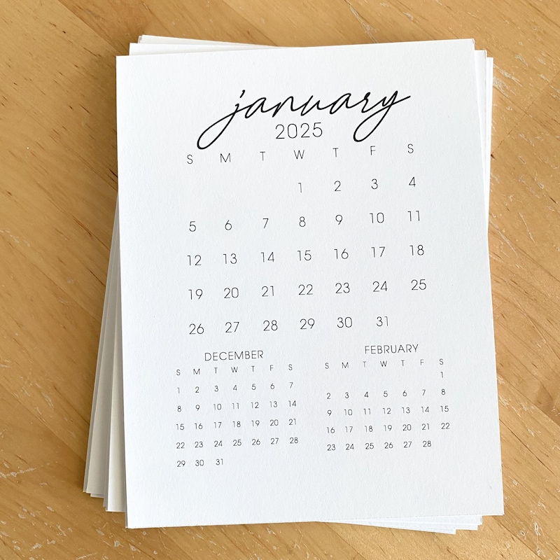 Small Desk Calendar 2026 - Etsy