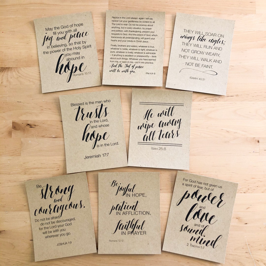 Scripture Cards, Desk Inspiration, Religious Home Decor CARDS ONLY - Etsy