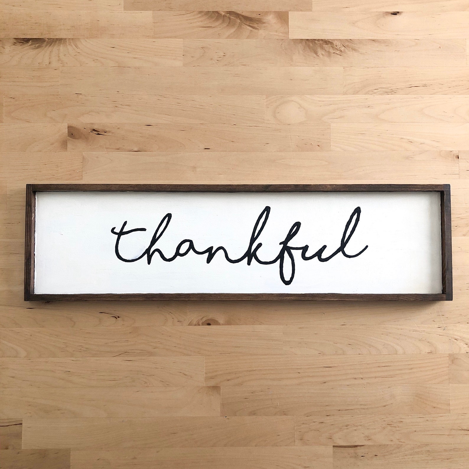 Thankful Grateful or Welcome Wood Sign - Etsy